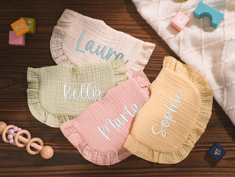 Personalized Baby Bibs, Custom Name Baby Bibs, Embroidered Name Baby ...