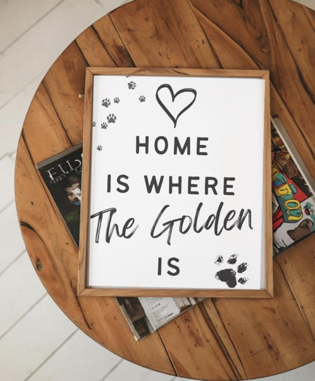 Custom Dog Poster | Golden Retriever Poster | Home Decor for Dog Lovers ...
