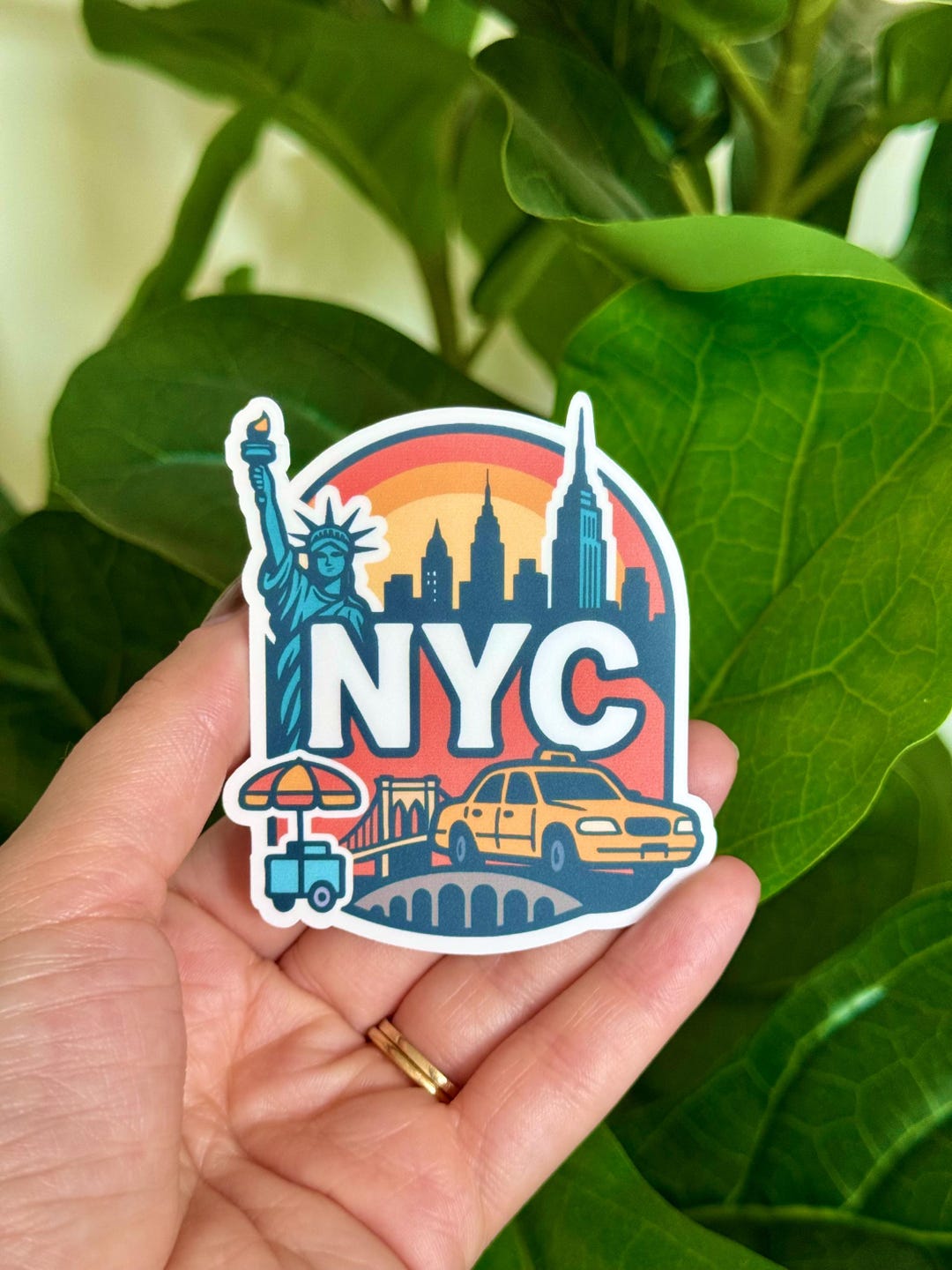 NYC Sticker, New York City Sticker, New Yorker, Statue of Liberty, Lady ...