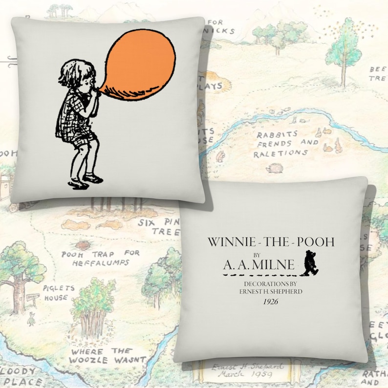 Winnie the Pooh Christopher Robin Balloon Pillow - Etsy