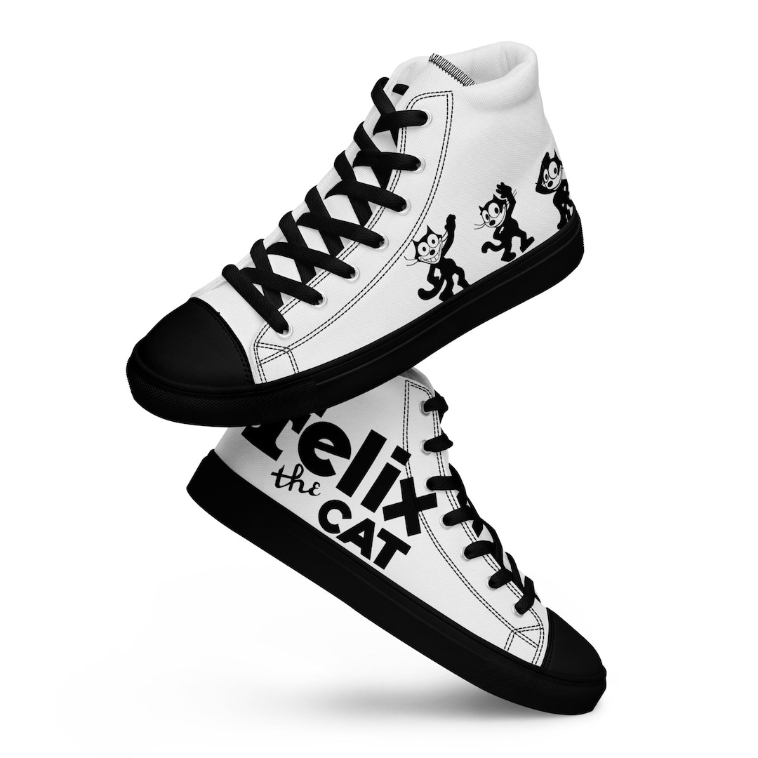 Felix the Cat Dancing Mens High Top Canvas Shoes - Etsy
