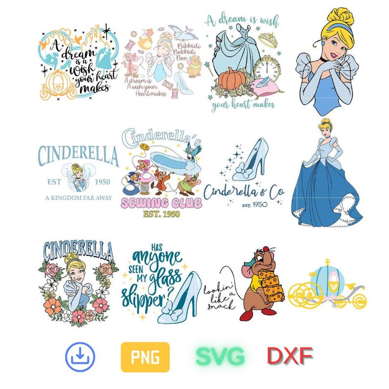 Cinderella SVG Bundle, Princess Cinderella Bundle, Cindirella Svg Files ...