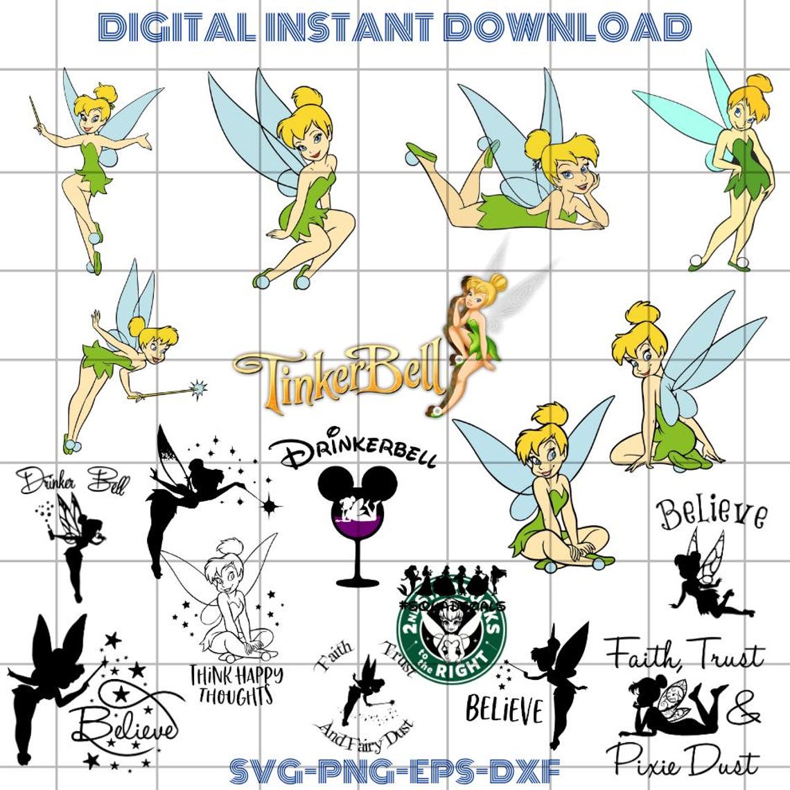 Tinkerbell SVG Bundle, Tinkerbell Svg & Png Files for Cricut, Believe ...
