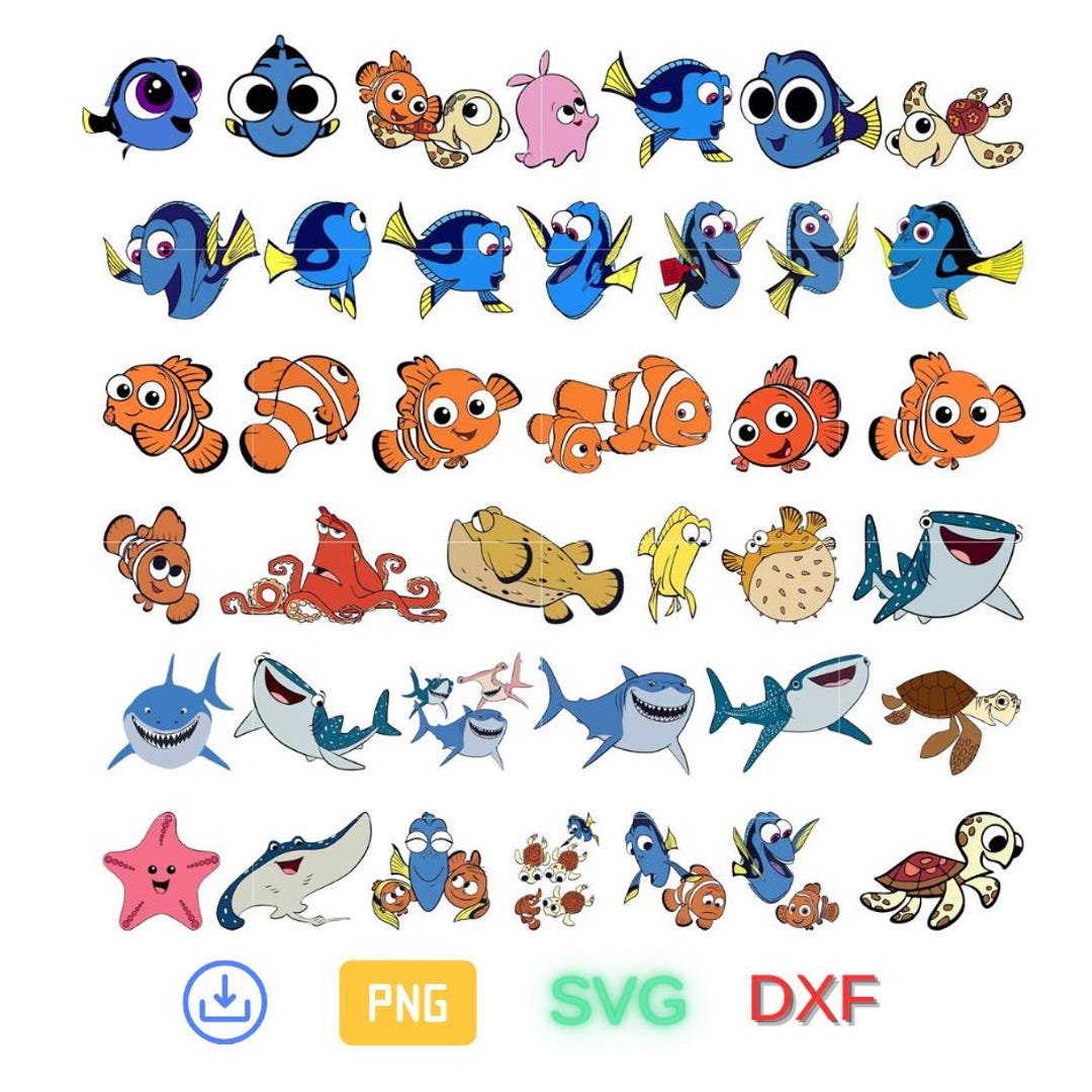Nemo SVG, Nemo PNG Clipart Bundle, Nemo Digital Papers, Fish Clipart ...