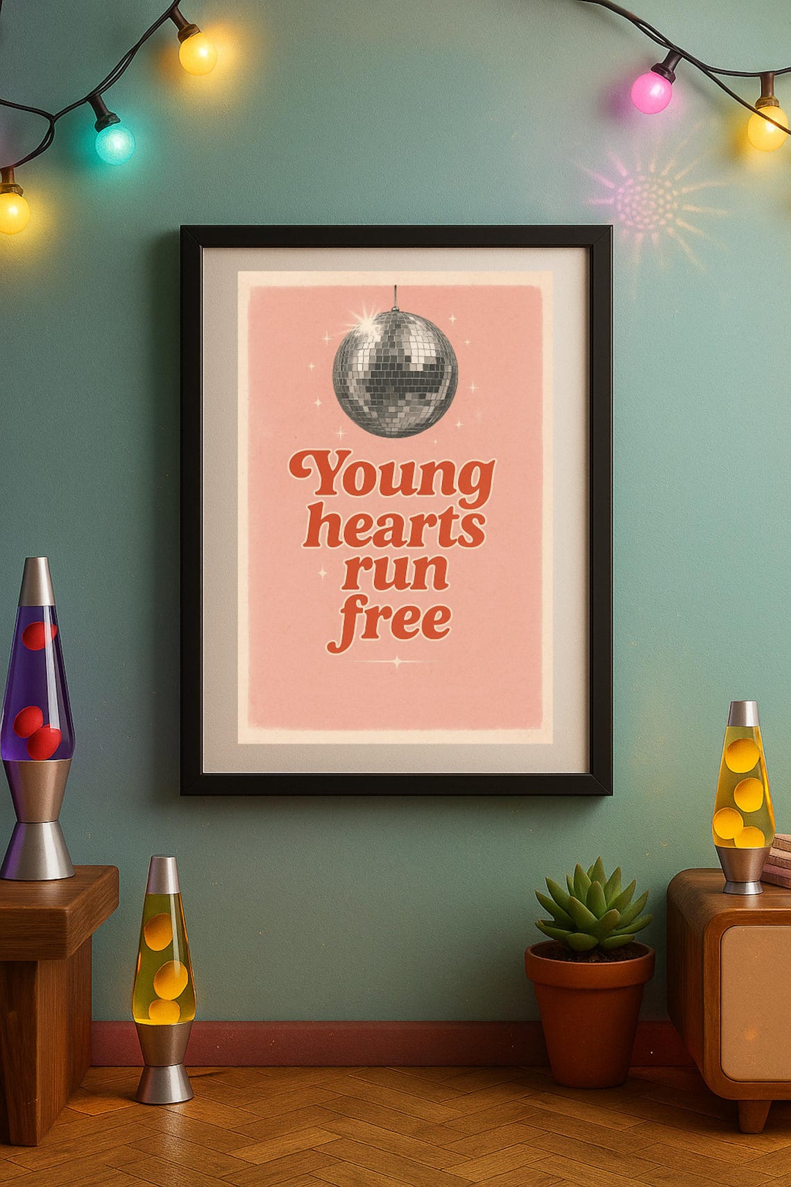 Retro Vintage Disco Music Wall Art Poster | Lyrics | Motivational ...