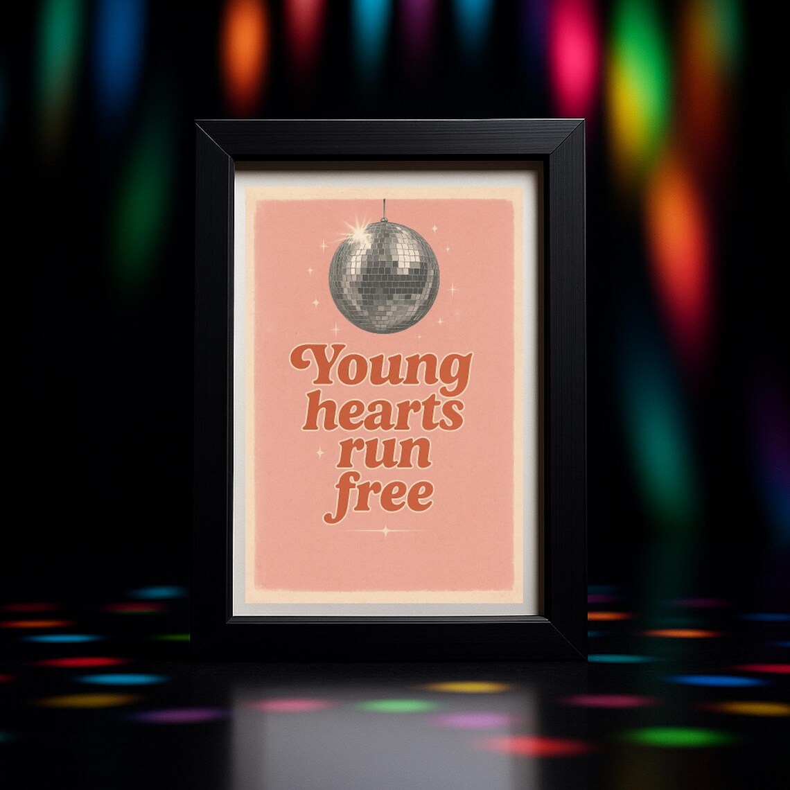 Retro Vintage Disco Music Wall Art Poster | Lyrics | Motivational ...