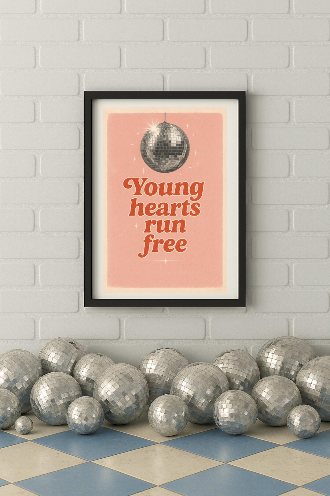 Retro Vintage Disco Music Wall Art Poster | Lyrics | Motivational ...