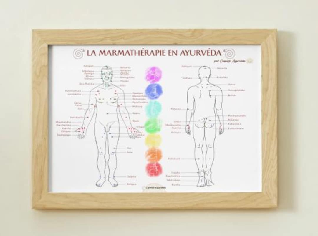 Full Body Marma Points Poster | Marma Therapy Guide | Ayurveda ...