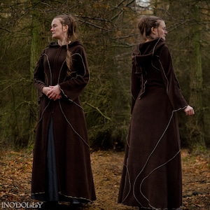 Floor Length Indigo Coat ~ Long Brown Coat, Brown Coat, Floor Length ...