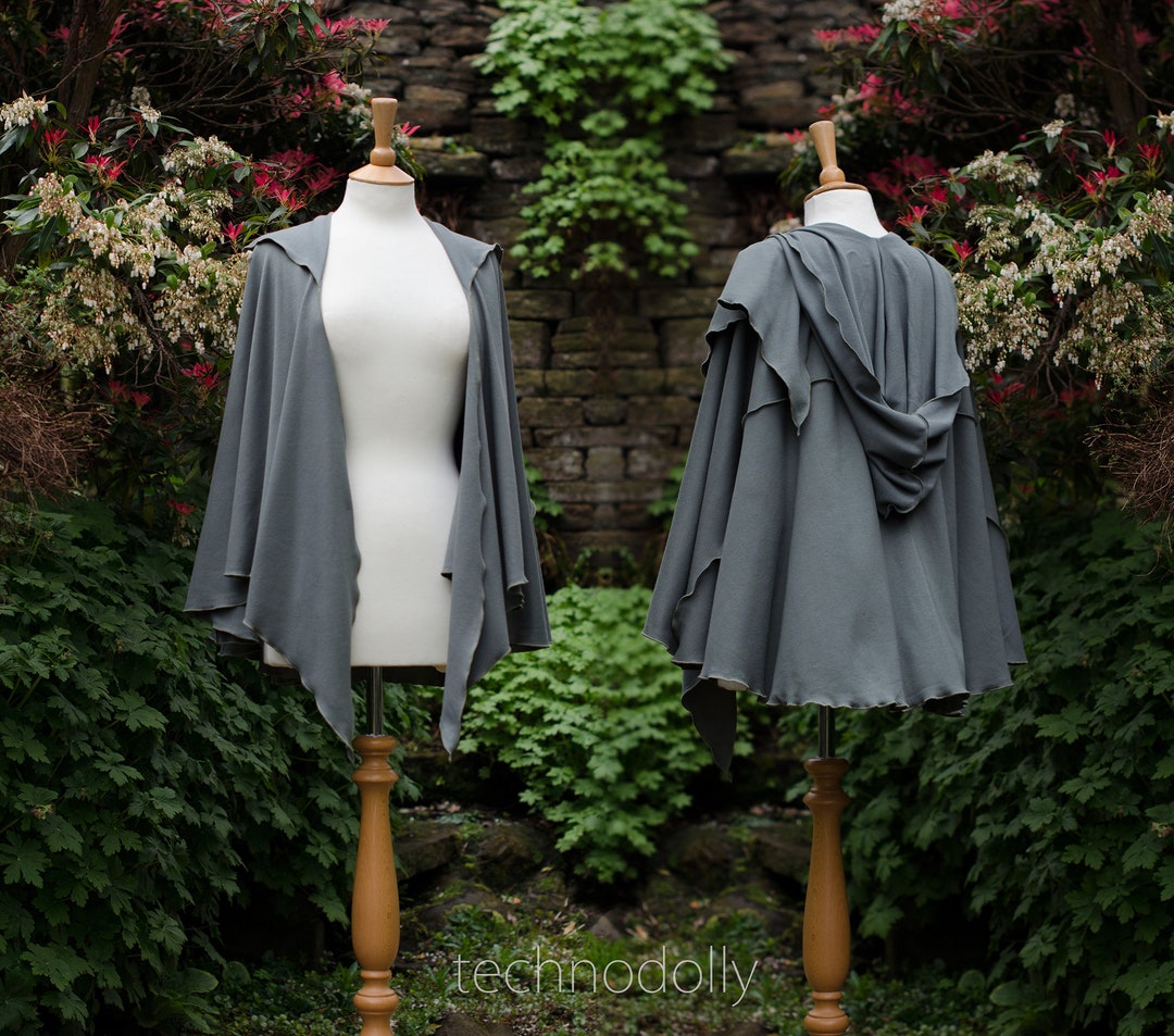 Free Size Green Forest Cloak ~ Olive Green Hooded Cape Cloak Shawl Wrap ...