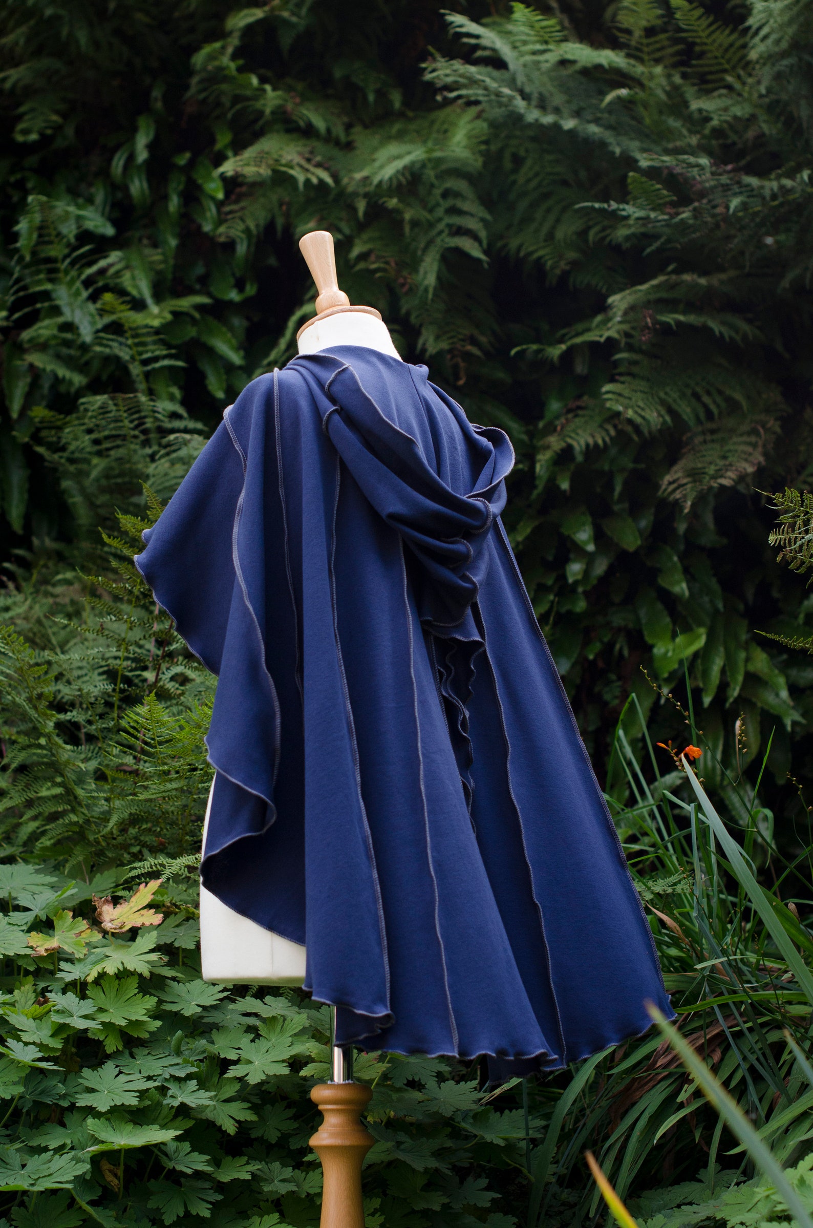 Druid Lily Capelet Midnight Blue Cape Blue Cloak Blue - Etsy