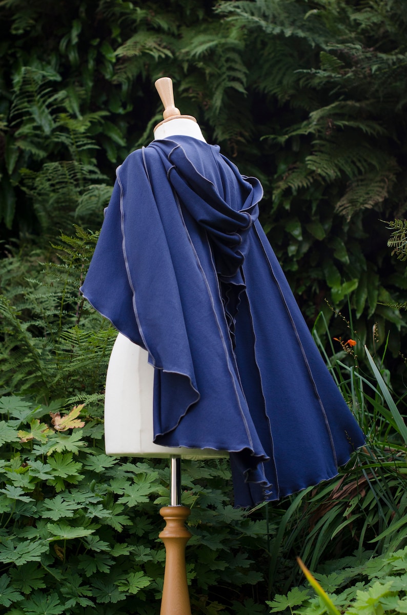 Druid Lily Capelet Midnight Blue Cape Blue Cloak Blue - Etsy