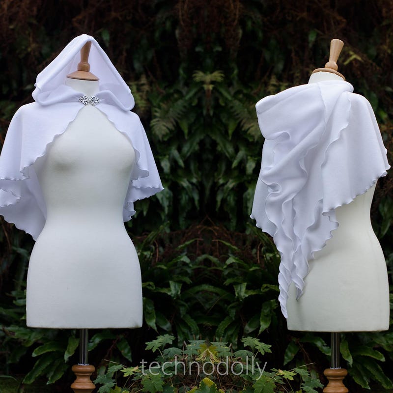 White Caplet With - Etsy UK