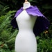 Purple Luna Capelet ~ Purple Cape, Hooded Cape, Druid Cape, Viking Cape ...