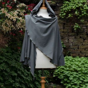 Free Size Green Forest Cloak ~ Olive Green Hooded Cape Cloak Shawl Wrap ...