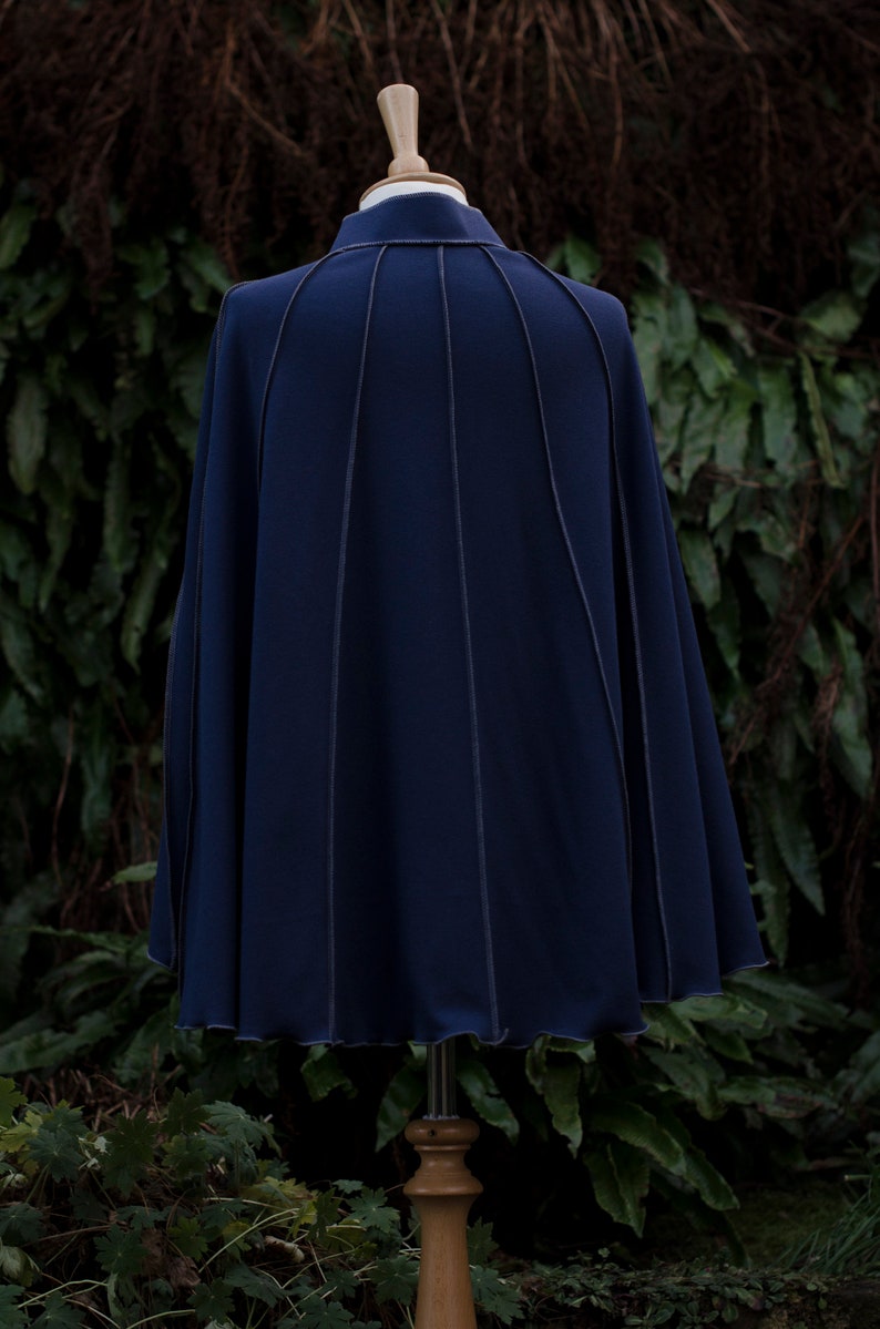 Druid Lily Capelet Midnight Blue Cape Blue Cloak Blue - Etsy