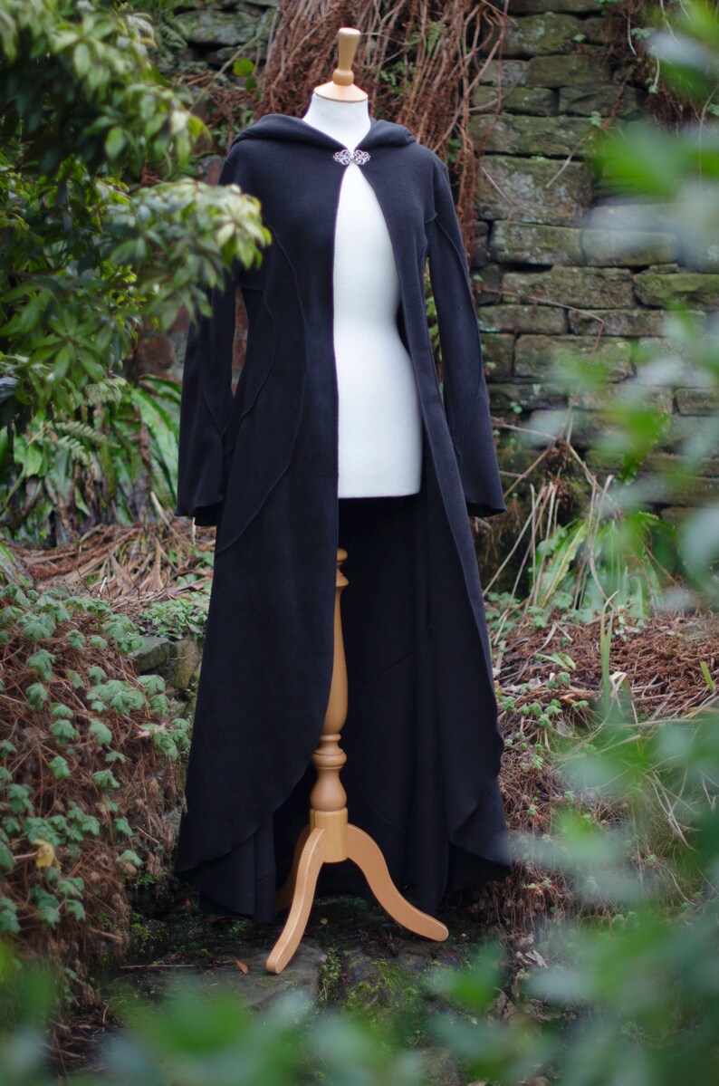 Ready to Ship ~ Indigo Moon Coat ~ Black Floor Length Winter Cloak ...