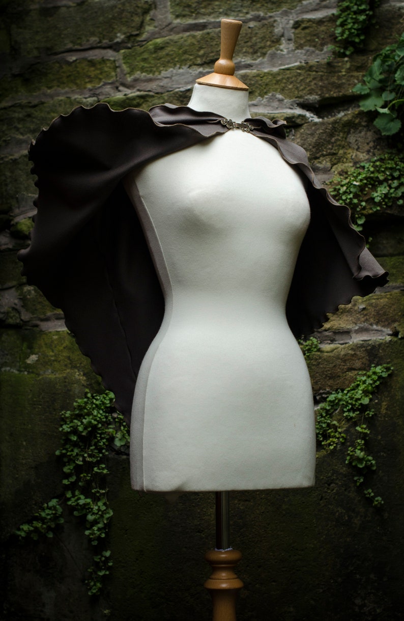 Luna Capelet Earthy Brown Cape Hooded Cape Druid Cape - Etsy