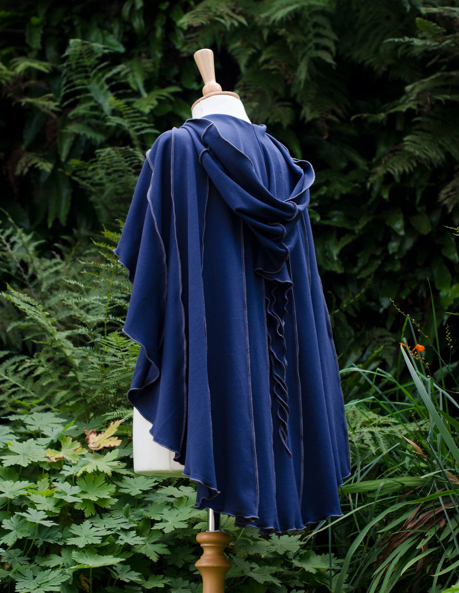 Druid Lily Capelet Midnight Blue Cape Blue Cloak Blue - Etsy