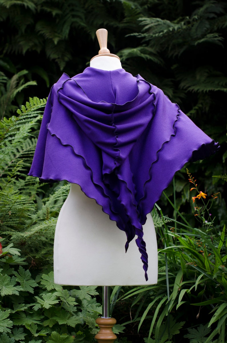 Purple Luna Capelet Purple Cape Hooded Cape Druid Cape - Etsy