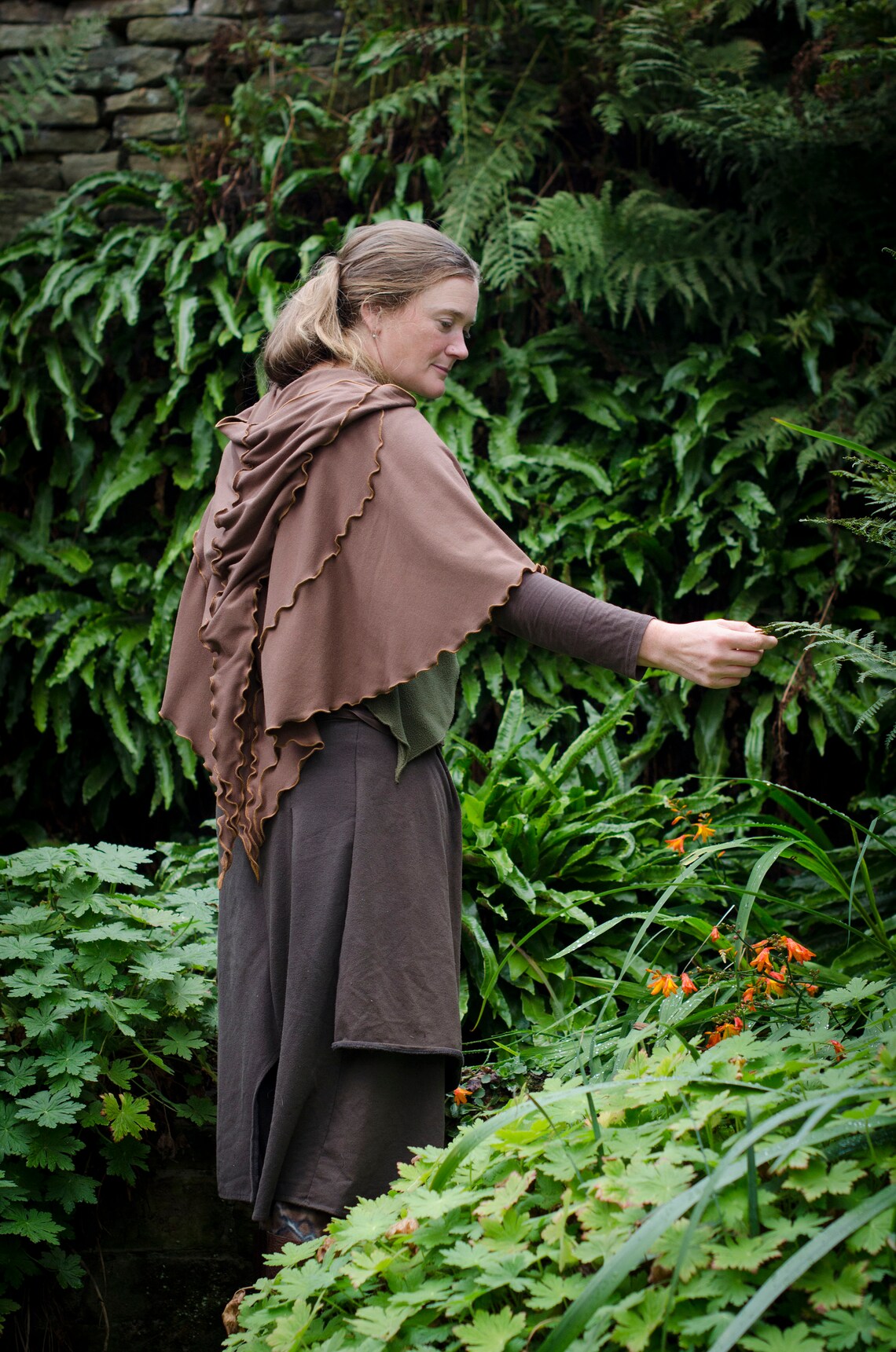 Luna Capelet Chestnut Brown Hooded Druid Viking Cape - Etsy