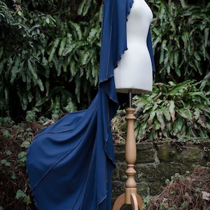 Druid Lily Cloak ~ Midnight Blue Cloak Halloween Costume Ceremonial ...