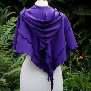 Purple Luna Capelet ~ Purple Cape, Hooded Cape, Druid Cape, Viking Cape ...