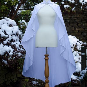 Druid Lily Cloak ~ White Floor Length Druid Cloak Ceremonial Robe ...