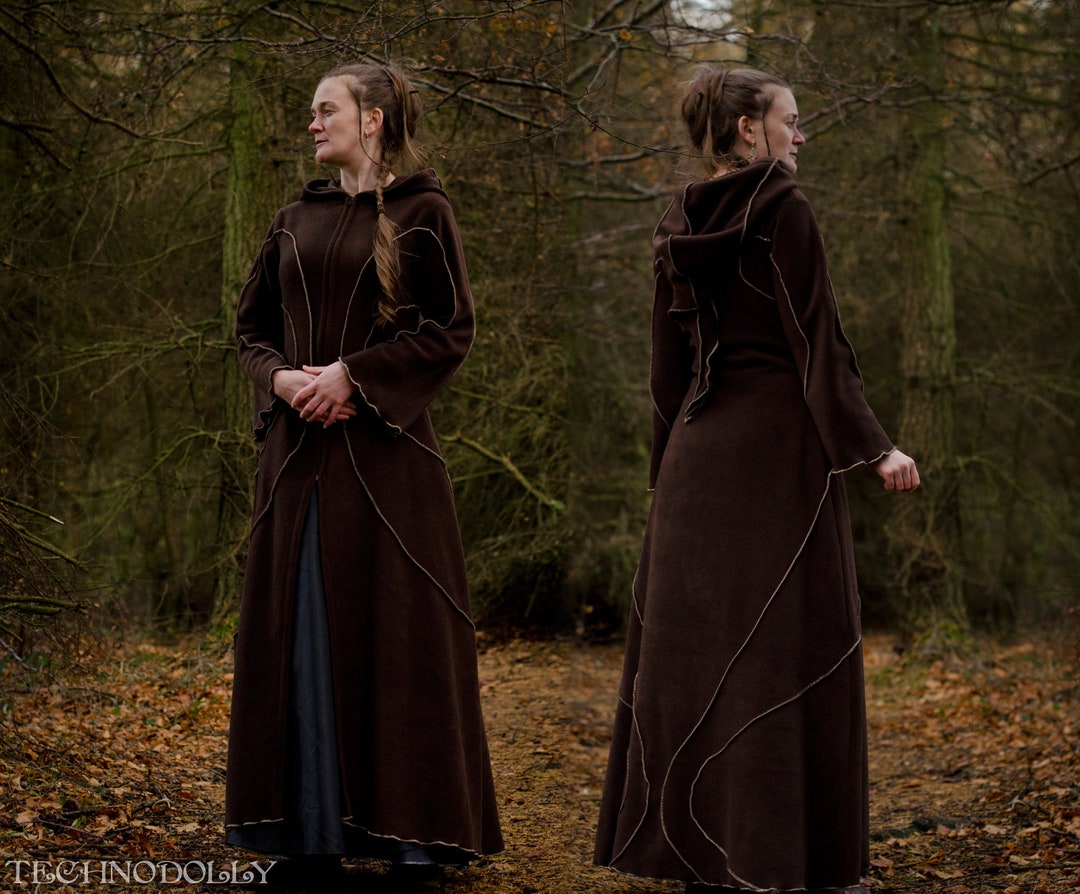 Floor Length Indigo Coat ~ Long Brown Coat, Brown Coat, Floor Length ...