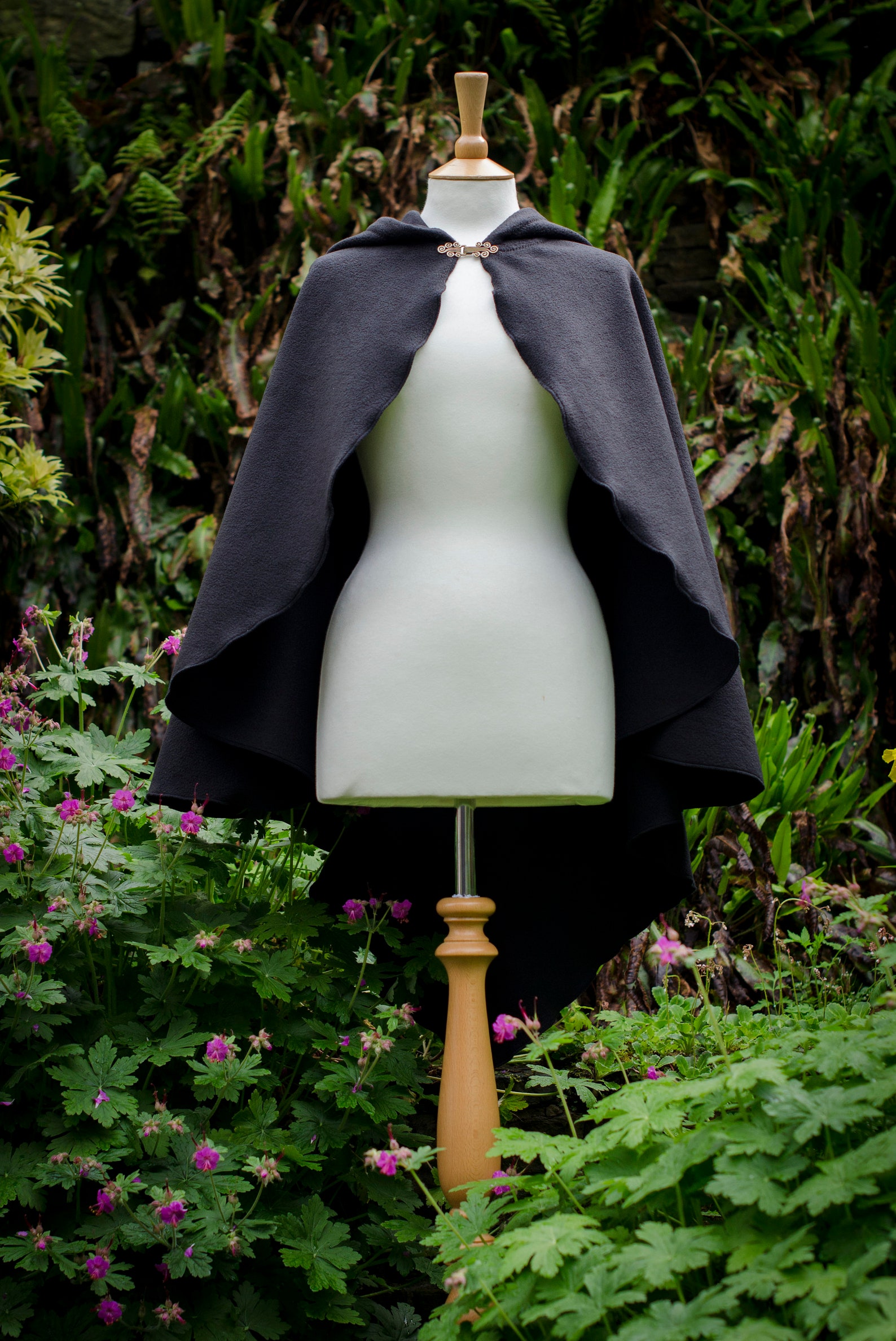 Black Hobbit Cloak Black Fleece Cloak Black Cape Warm - Etsy