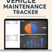 Vehicle Maintenance Tracker | Car Service Log Excel Spreadsheet | Auto ...