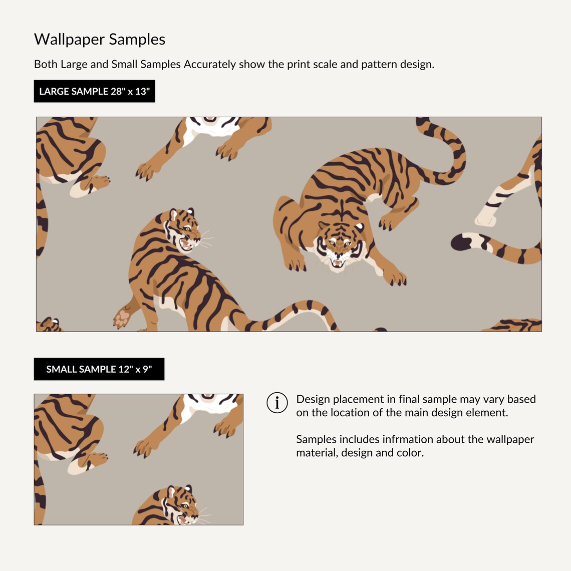 Tiger Wallpaper Animal Pattern Wall Decoration Cat Wallpaper Entry ...