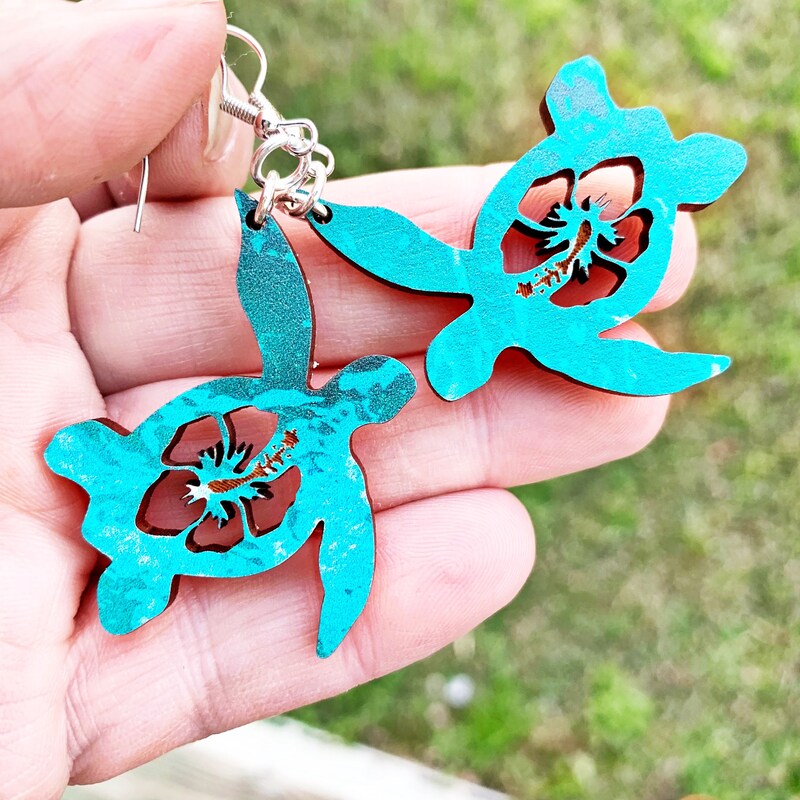 Turtle Earrings - Etsy