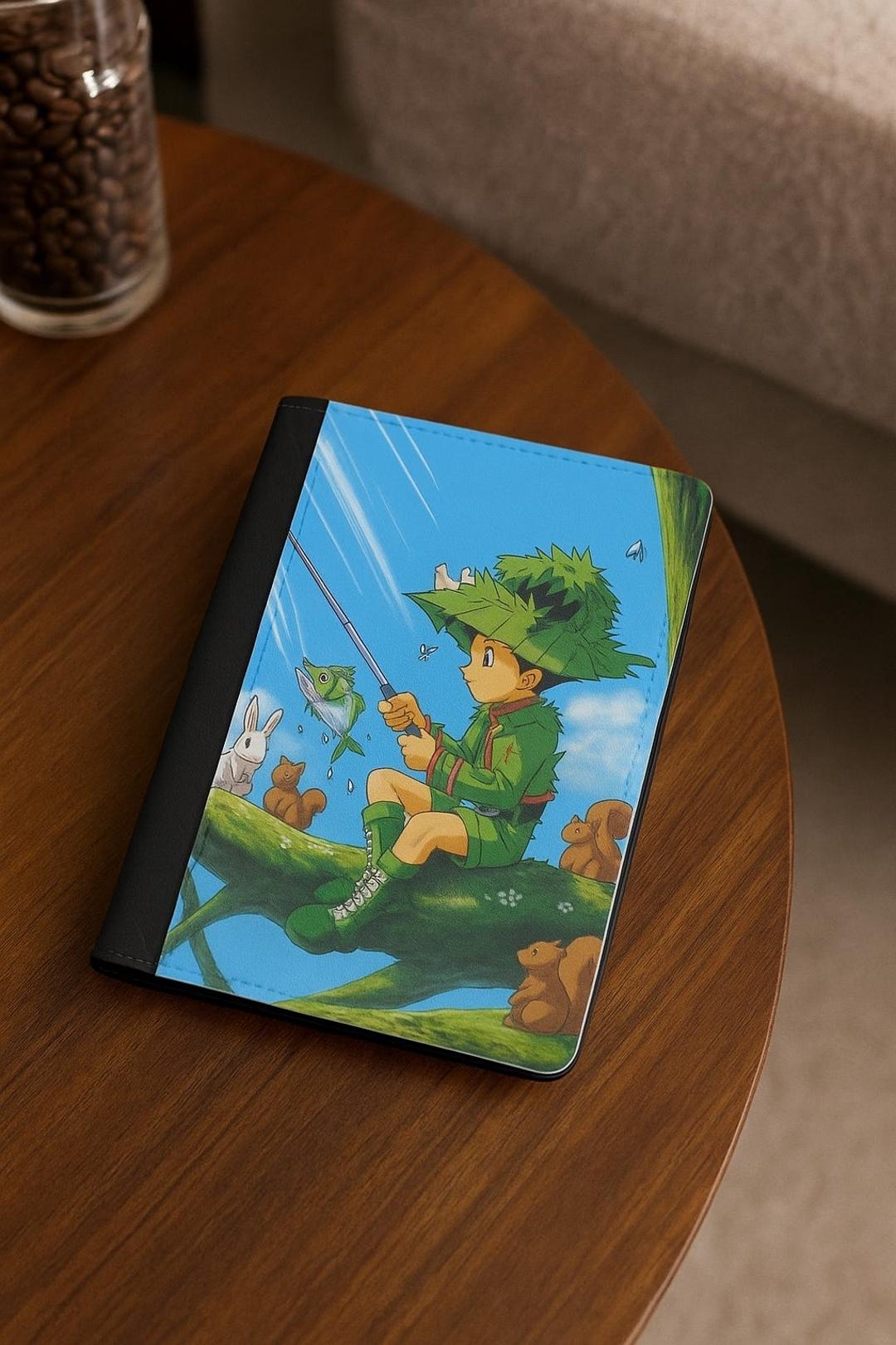 HXH Gon Anime Passport Holder With Fishing Scene and Cute Forest ...
