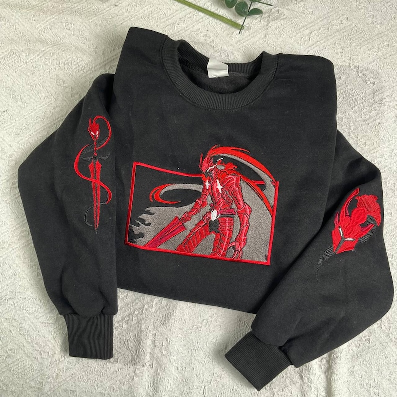 Embroidered Anime Sweatshirt, Shadow Knight Design - Etsy