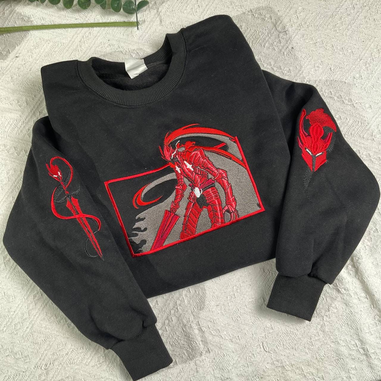 Embroidered Anime Sweatshirt, Shadow Knight Design - Etsy