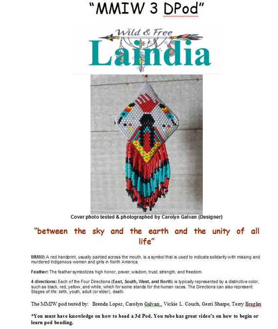 MMIW 3 D Pod Beading Pattern digital Download - Etsy