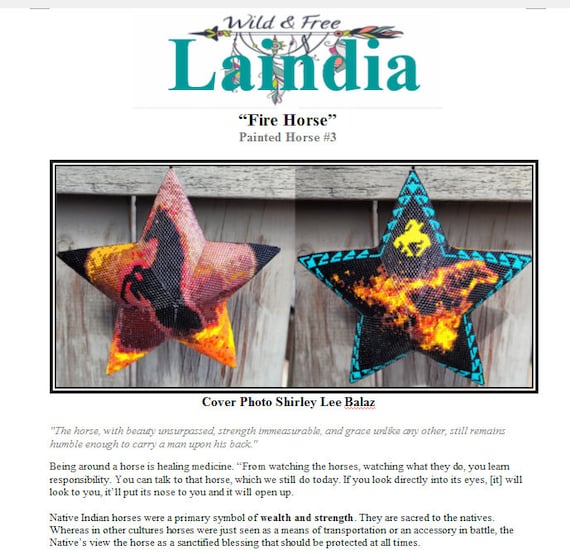 Fire Horse 3 D Star-2 Different Sides Pattern 31 Rowdigital - Etsy