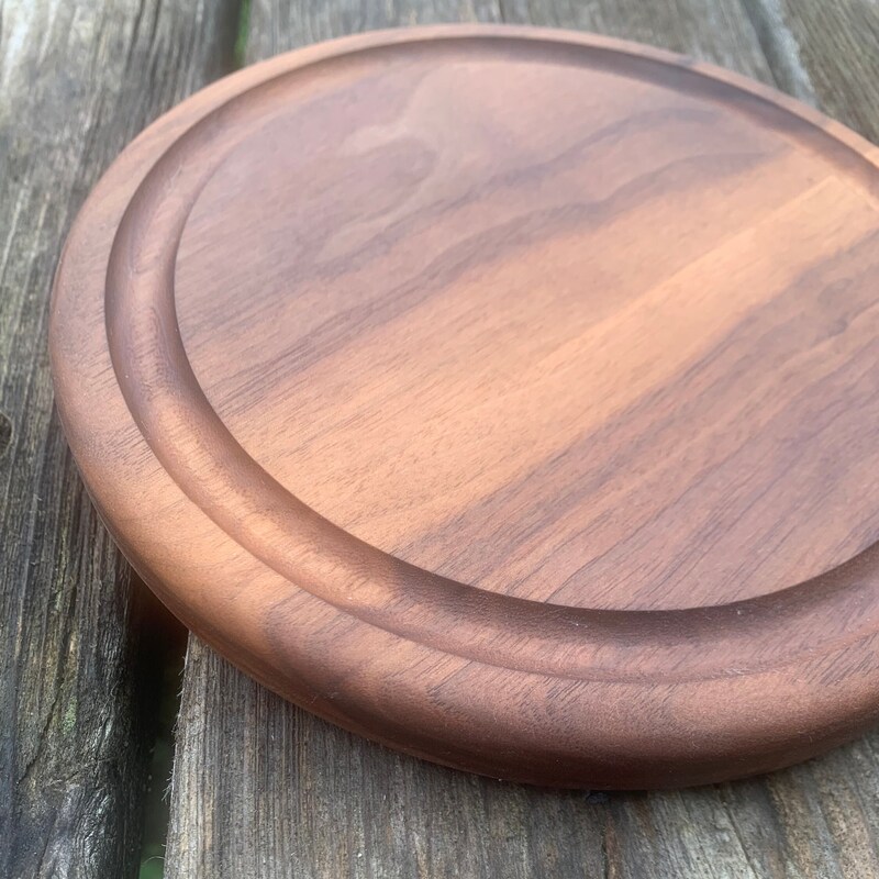 Round Wood Cutting Board - Etsy