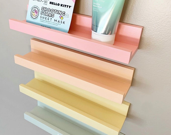 Cute Pastel Wall Decor Shelf | Fun Home Decor | Multicolor Shelf - Etsy