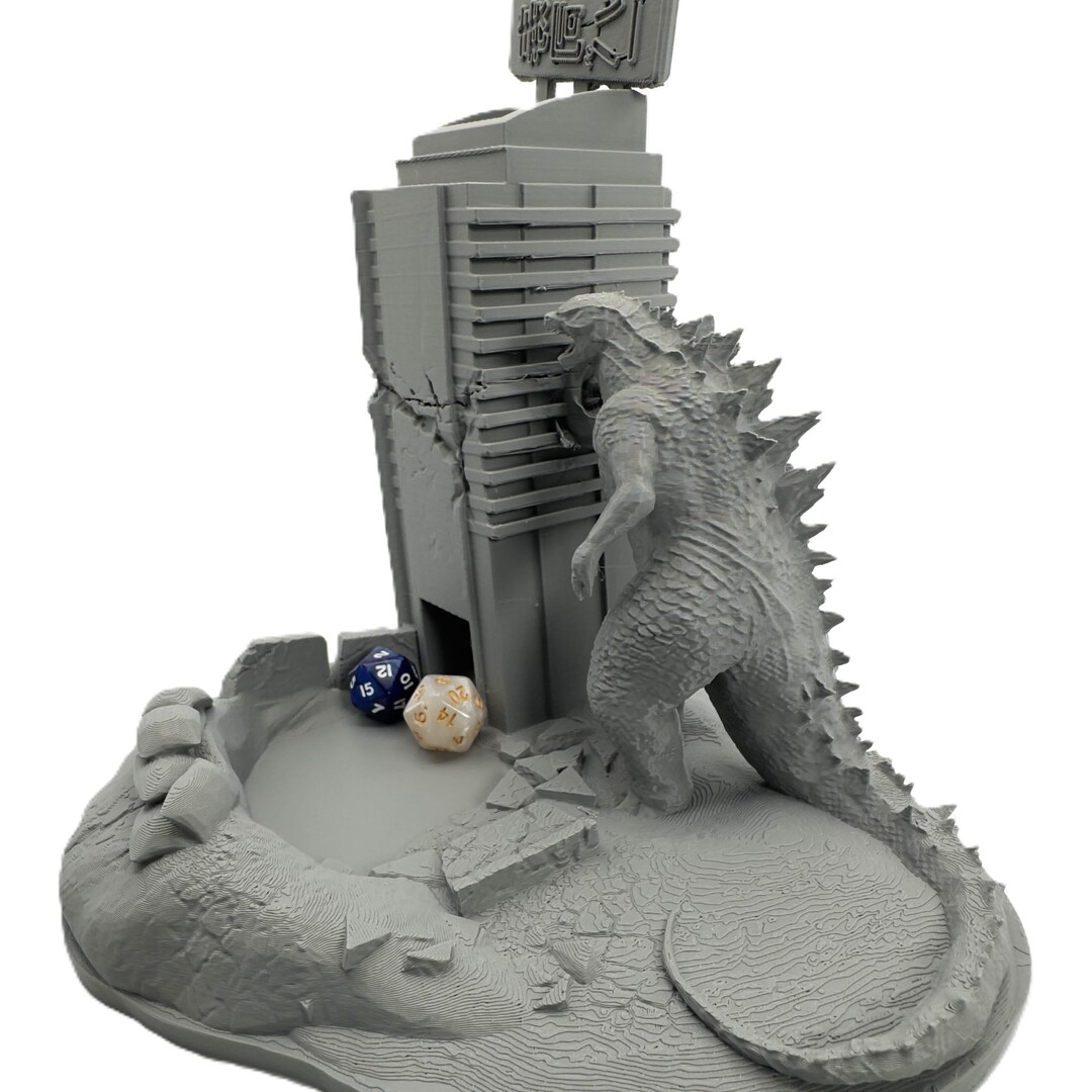 Godzilla Themed Dice Tower – Kaiju Dice Roller for RPG, Dnd, and ...