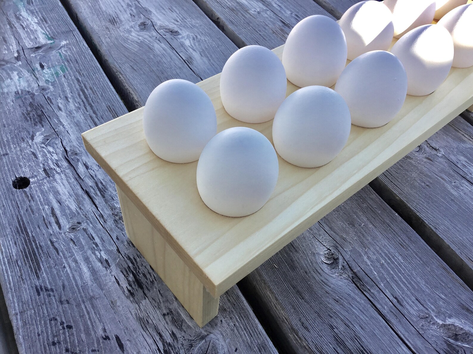 Handrcrafted Wood Egg Storage Tray Farmhouse Decor - Etsy