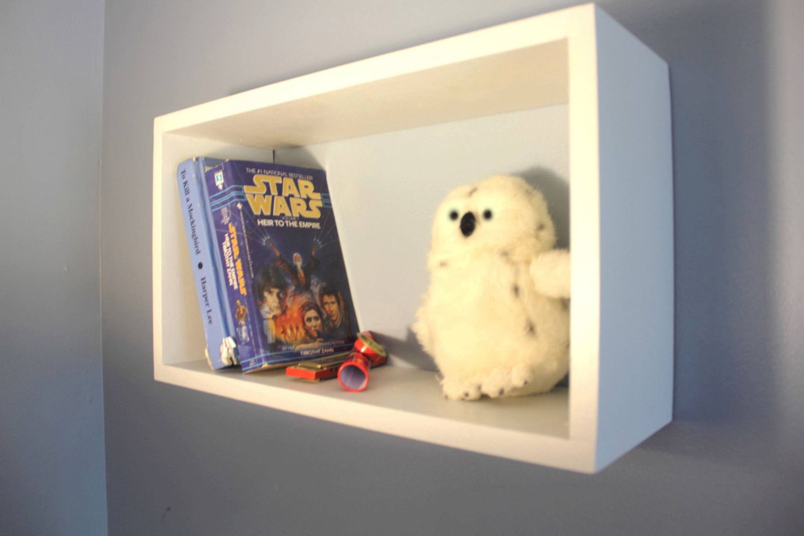 Floating Cube Shelf Book Shelf Painted Wood Cube Shelf - Etsy