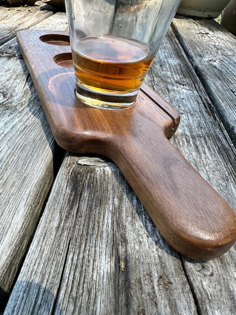 Solid Walnut Beer Flight Paddle: Customizable Tasting Board - Etsy