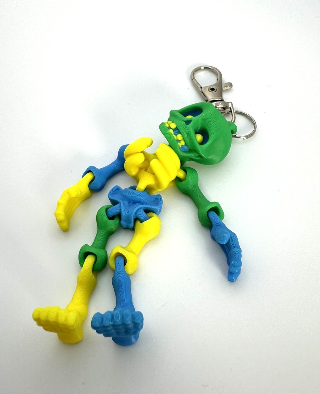 Dancing Skeleton Keychain: Backpack Charm, Fidget Toy - Etsy