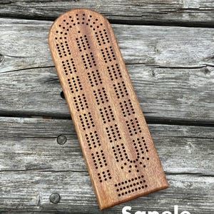 Handcrafted Solid Wood Cribbage Board With Metal Pegs & Storage - Etsy