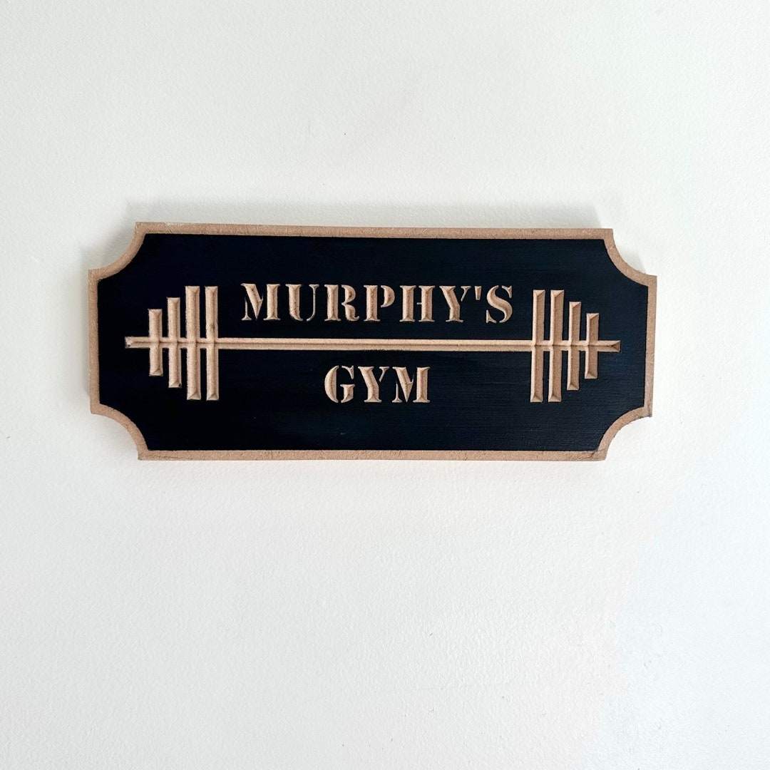 Personalized Home Gym Sign, Custom Gym Door Sign, Home Gym Wall Decor ...