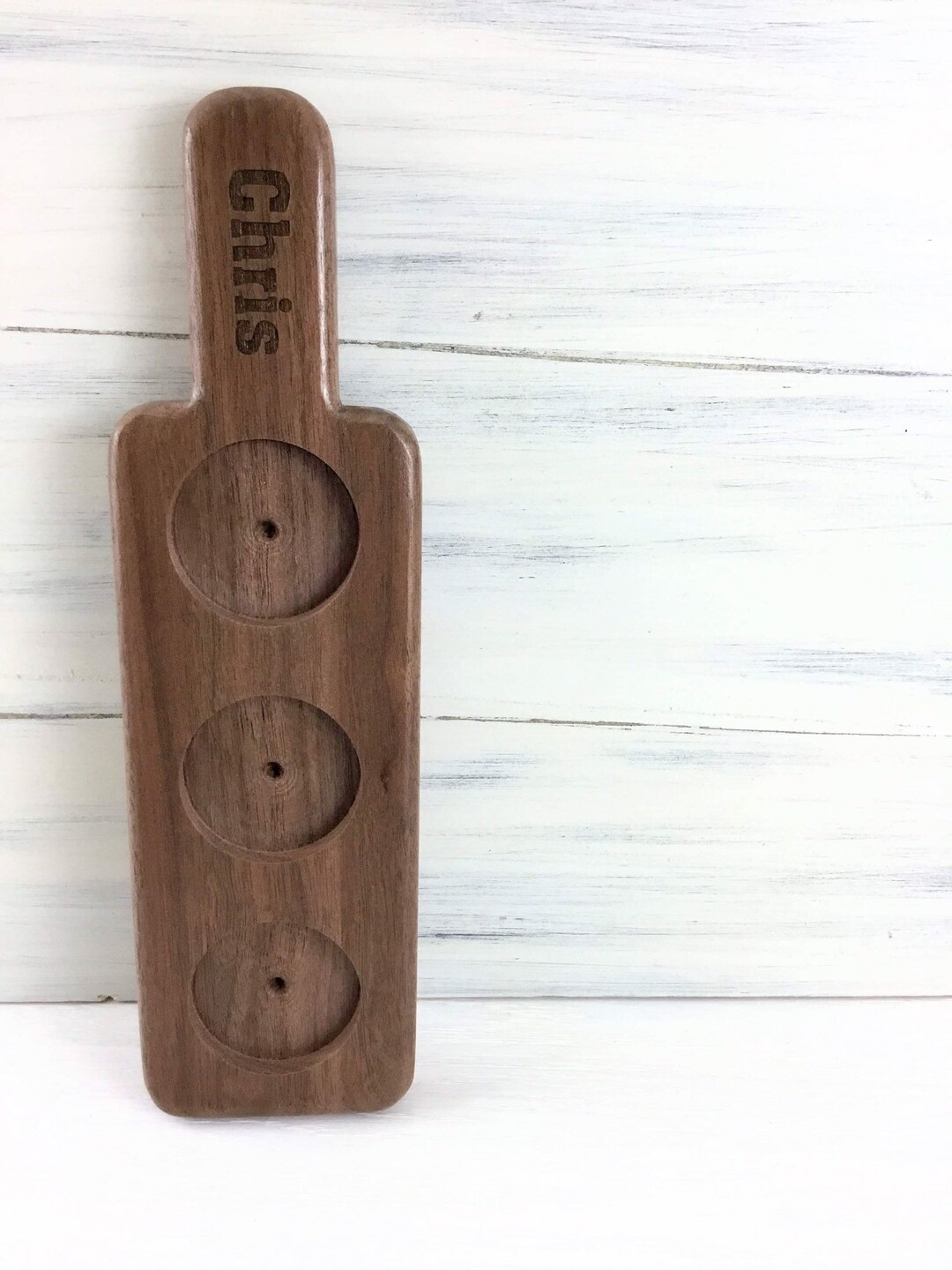 Beverage Serving Paddle - Sampling Flight - Handcrafted Walnut Beer ...