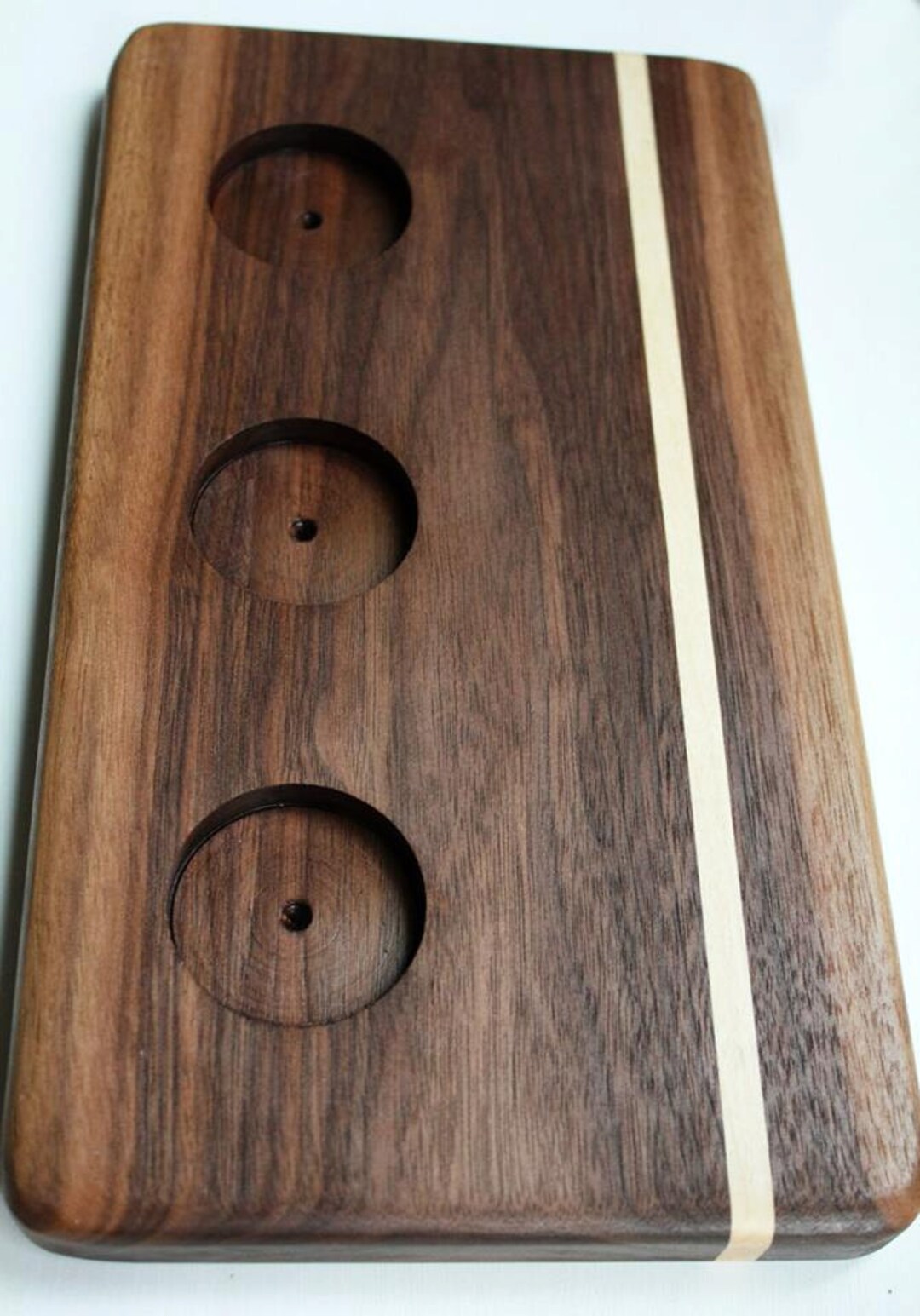Handmade Walnut Beer/whiskey Tasting Flight Tray - Maple Accent - Etsy
