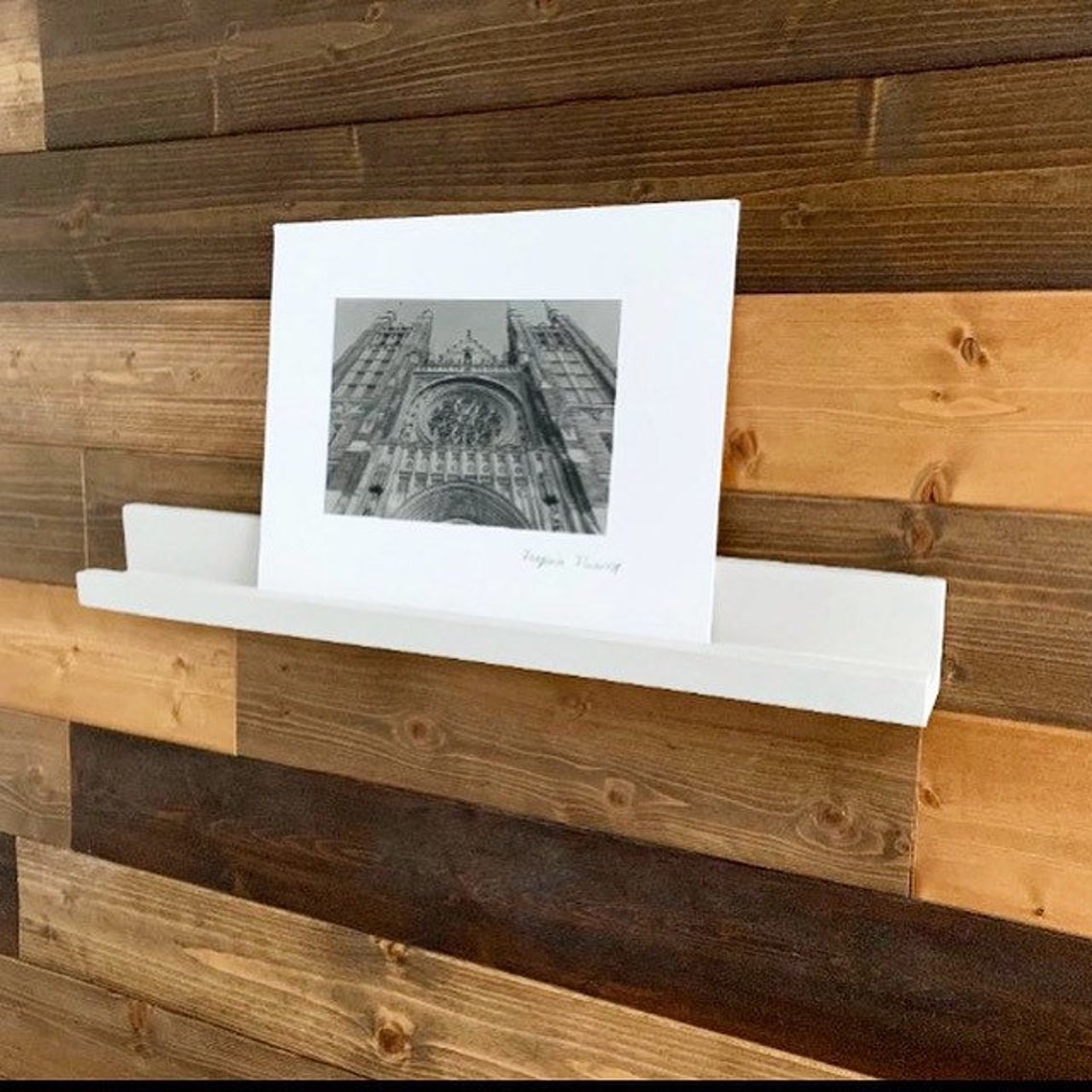 Ultra Narrow Floating Shelf - Choose Your Own Paint Color - Picture ...